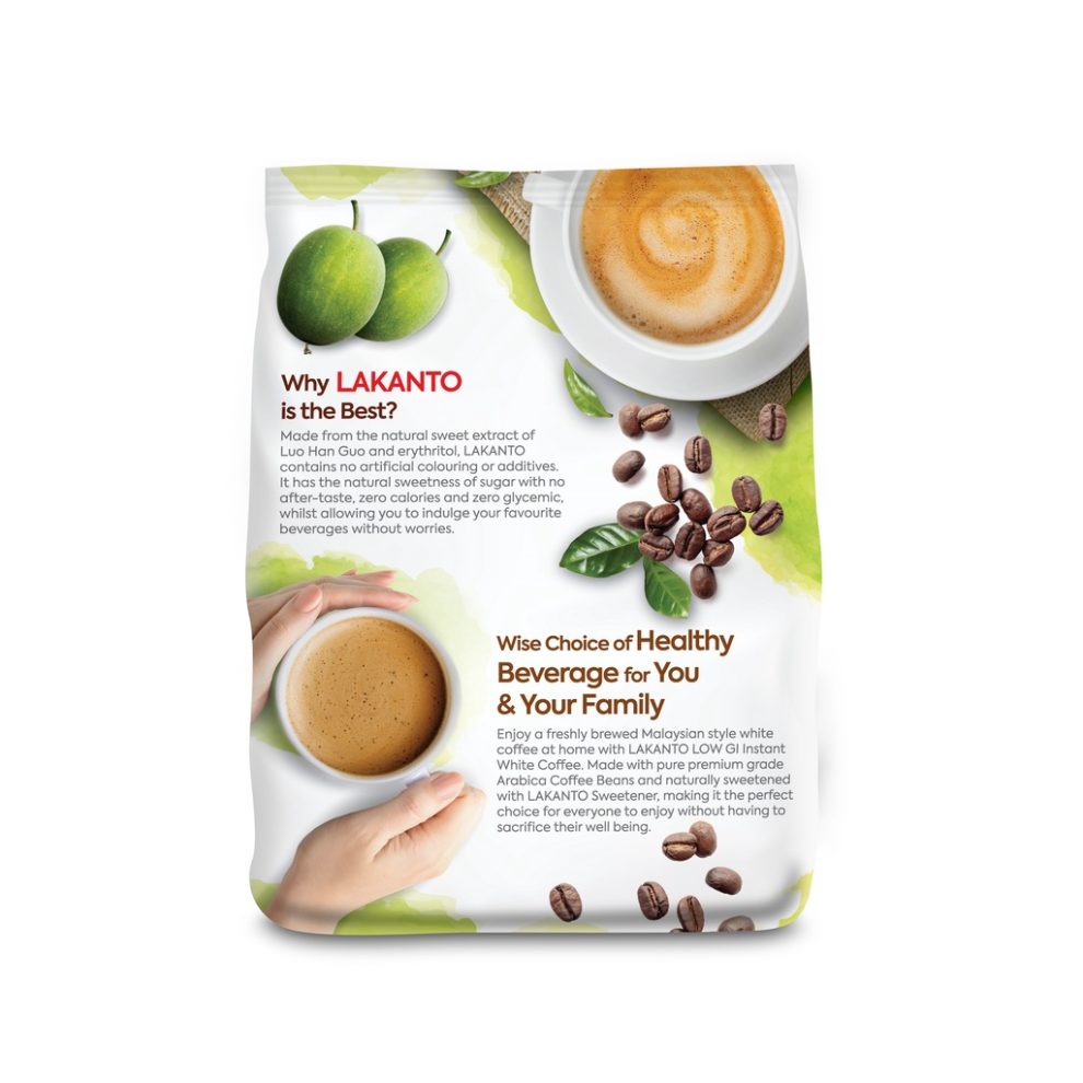 Lakanto Low GI White Coffee (32g x 12 Sachets) - Low Sugar - Ketogrocer ...
